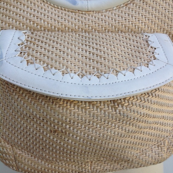 Cole Haan | Bags | Vintage Cole Haan Sarah Straw Sp6 Tote Handbag ...